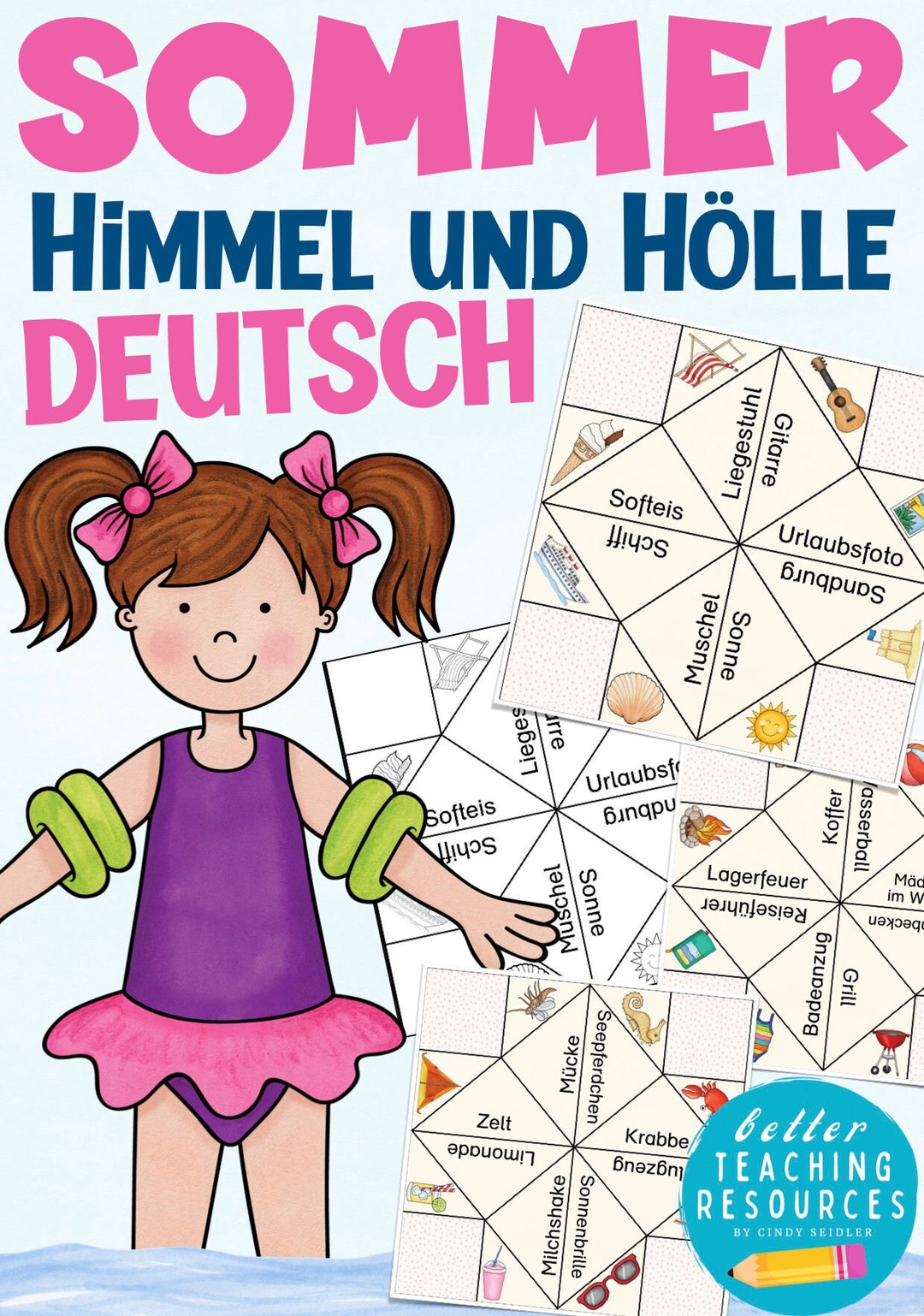 Summer Game German DAZ for Children Heaven and Hell Finger Game - Etsy