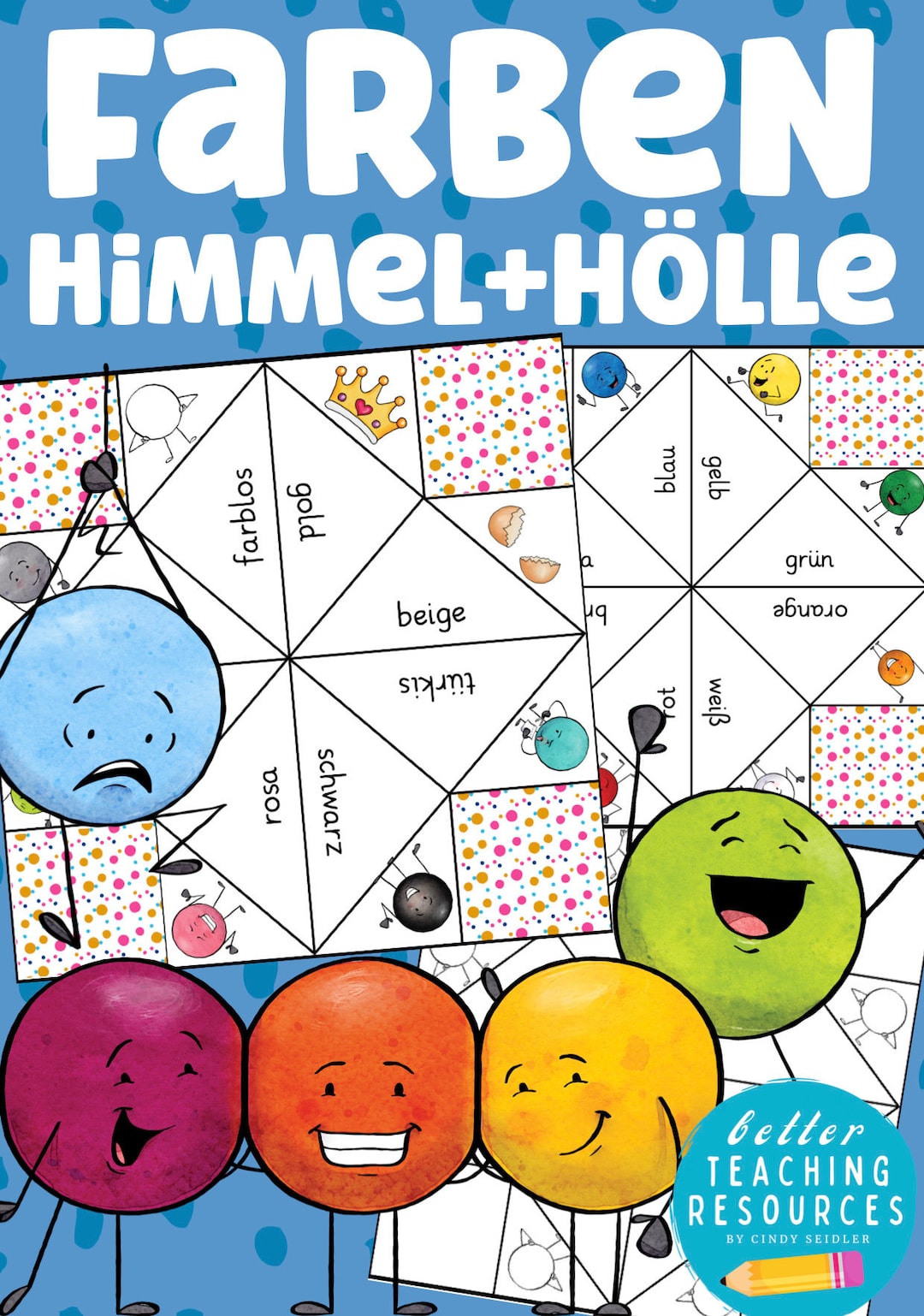 Colors Game Heaven and Hell Finger Game German DAZ for Children - Etsy