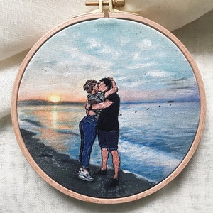 Custom Embroidery Family Portrait Hoop Art| House Embroidery Hoop ...