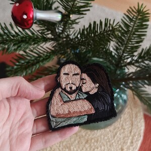 Custom Embroidery People Portrait From Photo| Personalized Couples ...