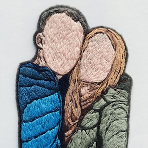 Custom Embroidery People Portrait From Photo| Personalized Couples ...