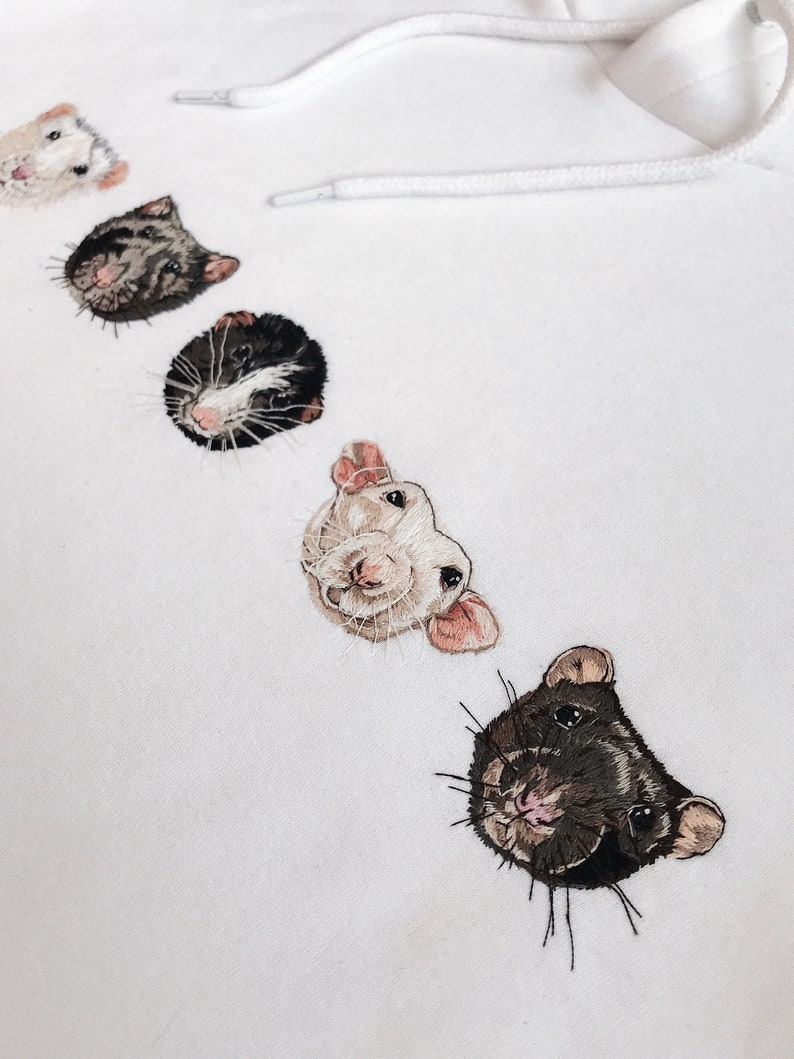 Custom HOODIE Rat Mom Gifts Custom Pet Portrait Pet Face Shirt Rat Mom ...