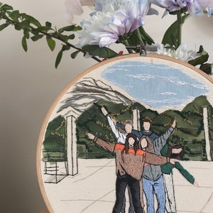 Custom Family Embroidery Portrait Hoop Art | Personalized Portrait From ...