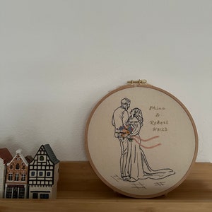 Custom Line Embroidery People Portrait From Photo Hoop Art ...