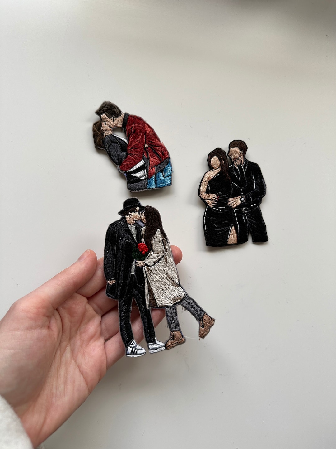 Custom Embroidery People Portrait From Photo| Personalized Couples ...