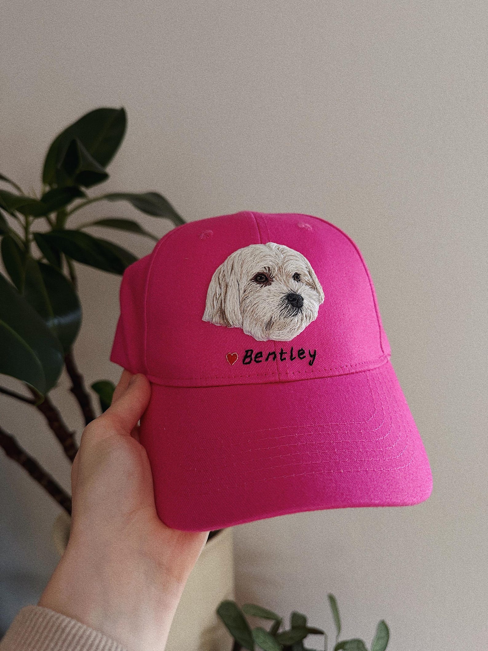 Dog Dad Baseball Hat With Dog Face Portrait| Custom Embroidery Pet ...