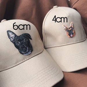 Custom Hat Embroidery Pet Portrait From Photo| Personalizes Dog ...