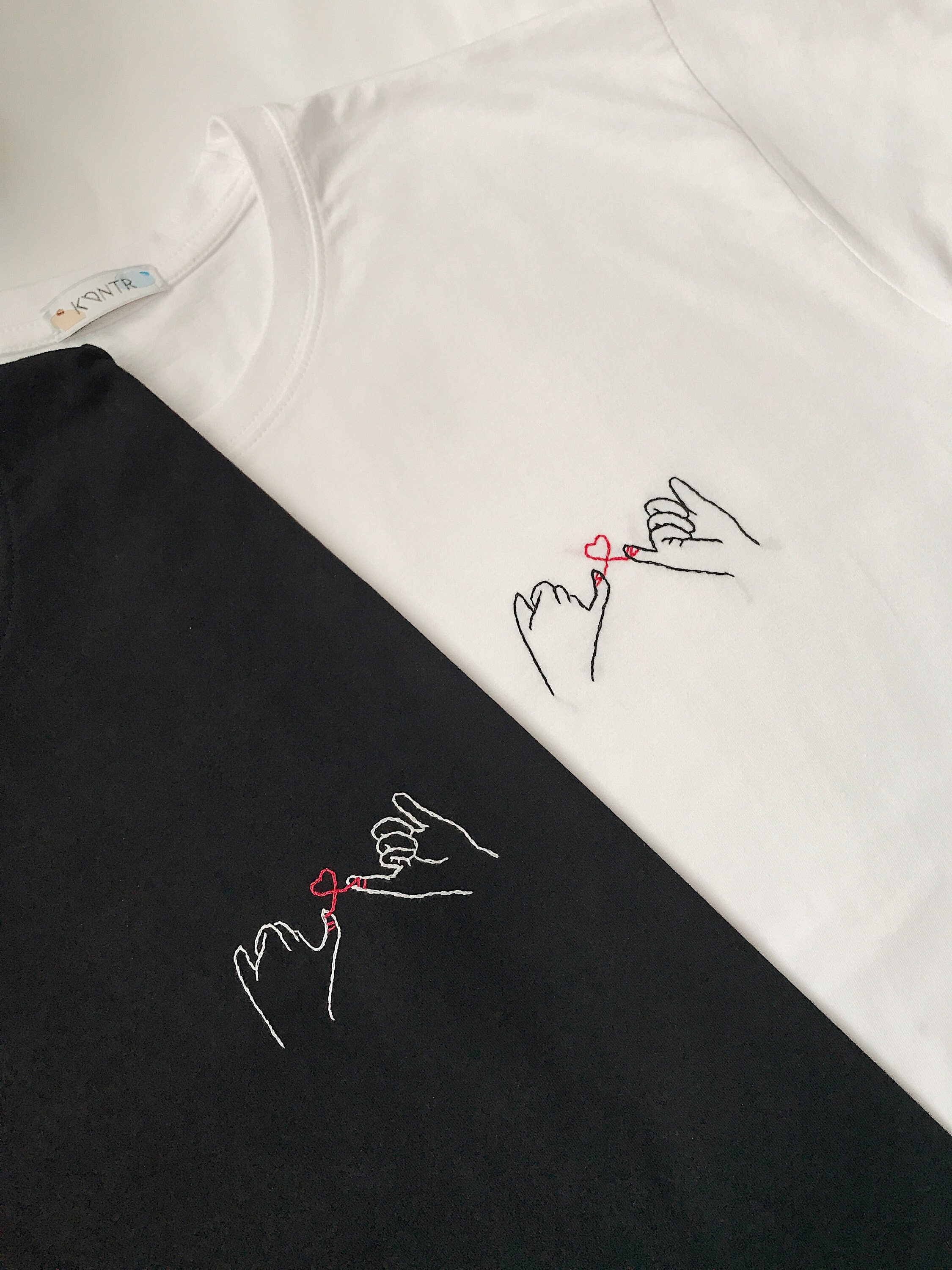 Custom Couple T-shirts|personalized Embroidery Friendship T-shirts ...