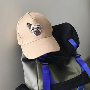 Dog Dad Baseball Hat With Dog Face Portrait| Custom Embroidery Pet ...