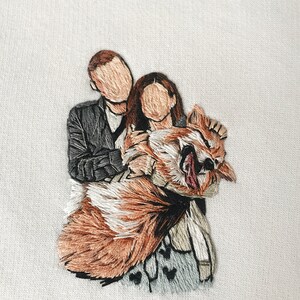 Custom Embroidery People Portrait From Photo| Personalized Couples ...