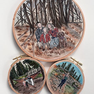 Custom Embroidery Family Portrait| Personalized House Portrait From ...