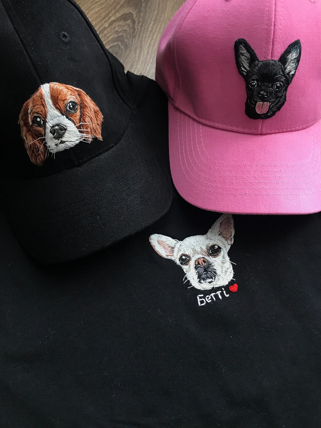 Dog Dad Baseball Hat With Dog Face Portrait| Custom Embroidery Pet ...
