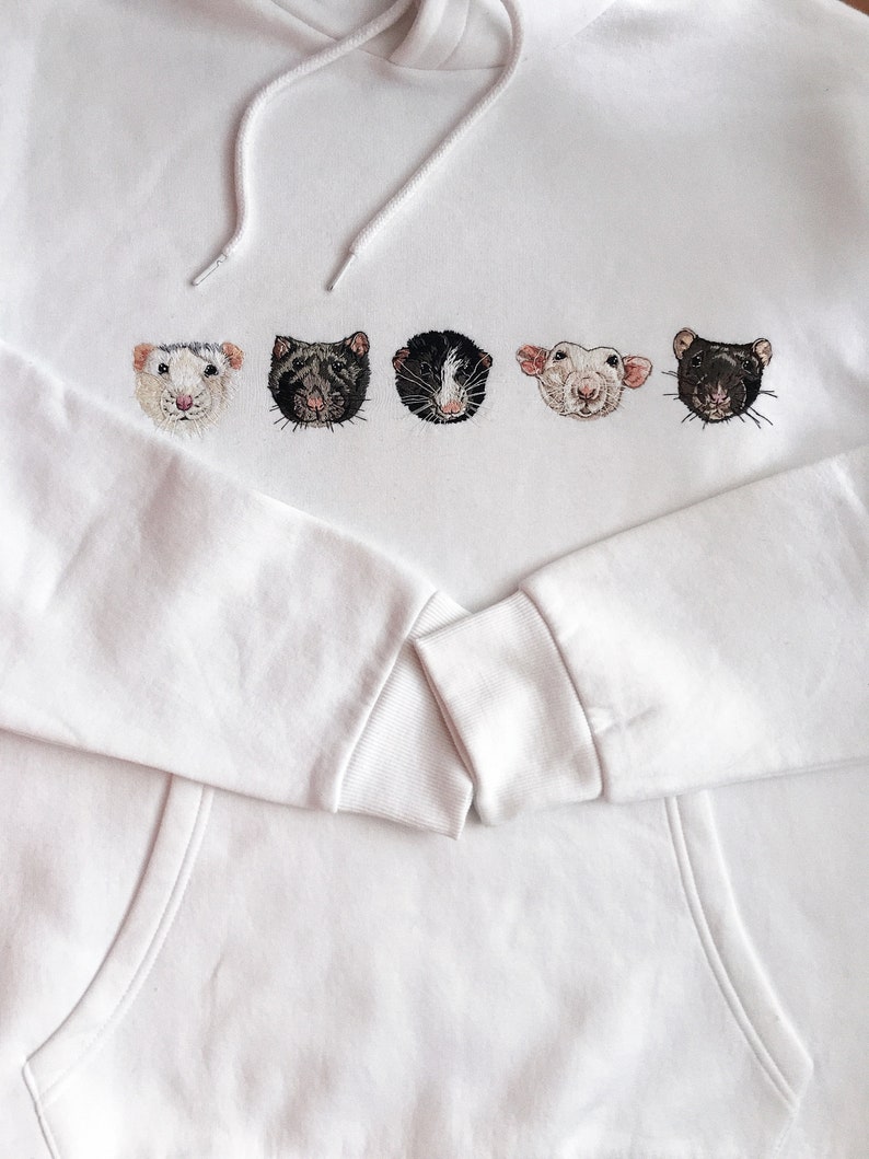 Custom HOODIE Rat Mom Gifts Custom Pet Portrait Pet Face Shirt Rat Mom ...