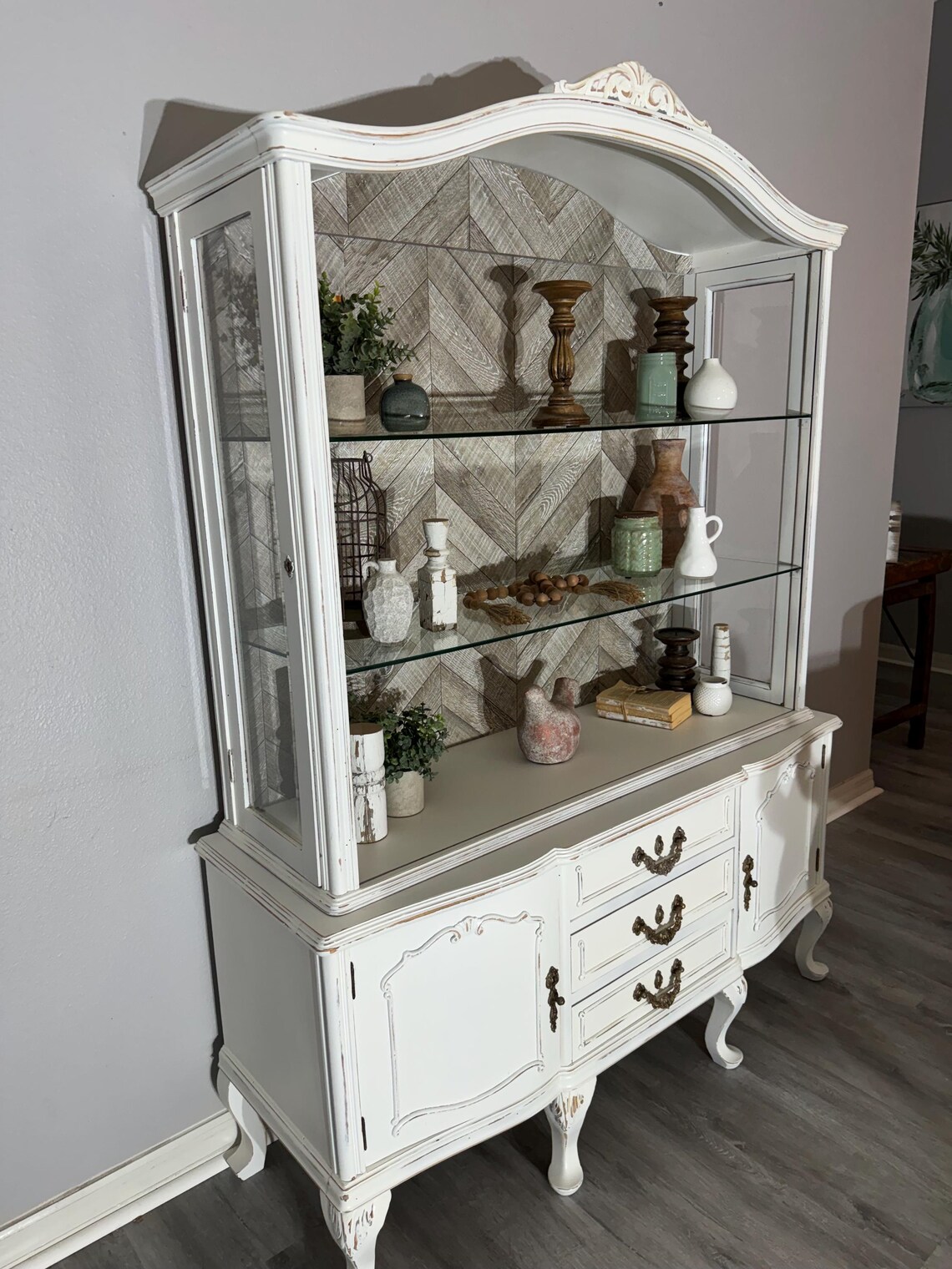 Farmhouse Antique Arched Hutch - Etsy