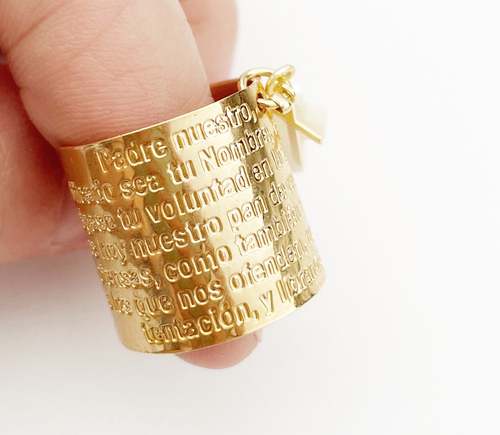 Our Father Prayer Ring- Adjustable Religious Rin- Woman Ring - Etsy