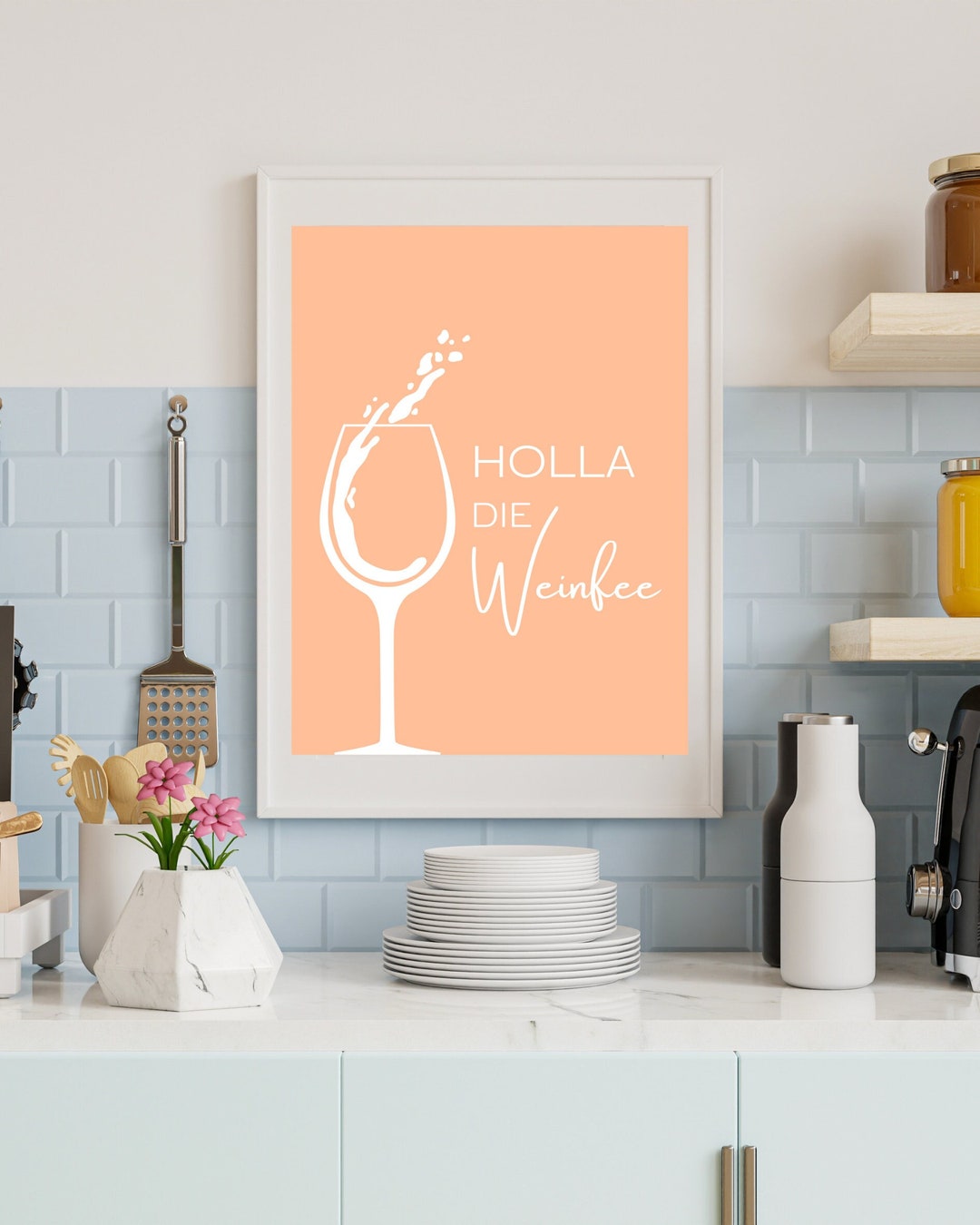Poster: Holla the Wine Fairy, Pantone Color of the Year Peach Fuzz ...