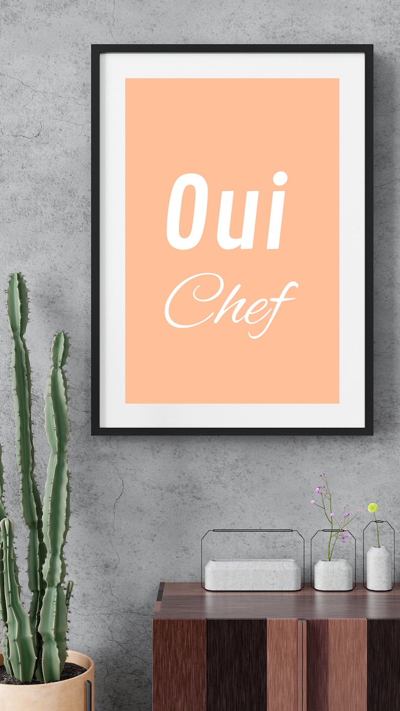 Poster: Oui Chef, Pantone Color of the Year Peach Fuzz, Pantone 2024 ...