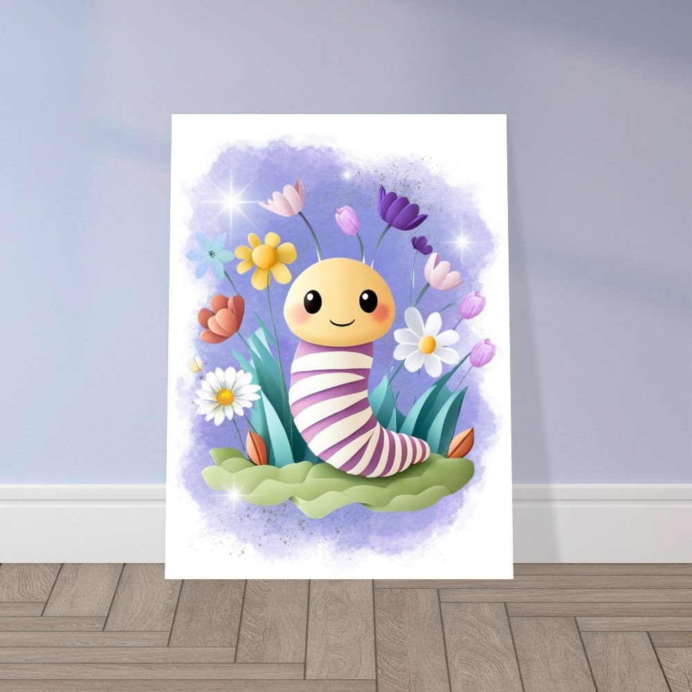 Children's Room Picture Caterpillar, Premium Poster on Matt Paper ...