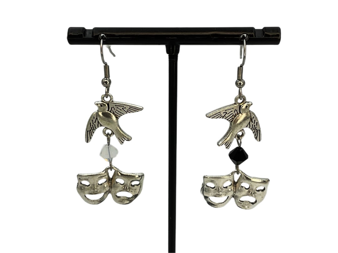 Masks & Birds - Nikolai Gogol Inspired Earrings Bsd Bungou Stray Dogs ...