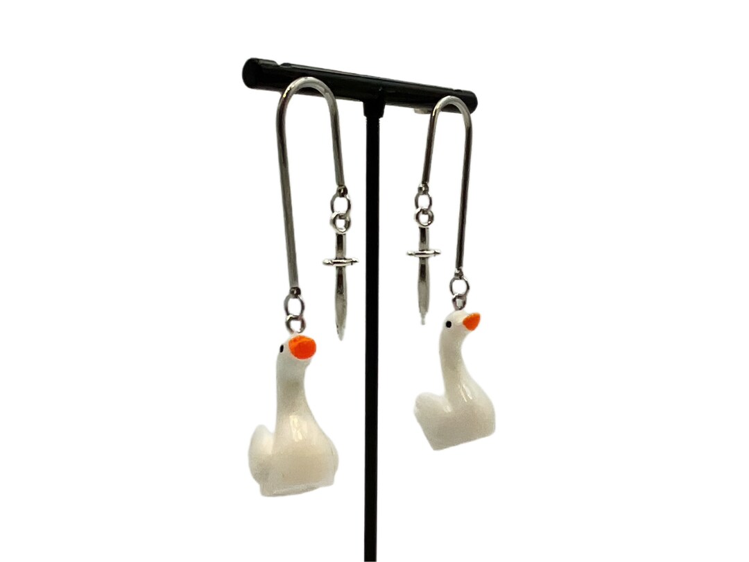 Peace Was Never an Option Geese With Dagger Stud Earrings - Etsy