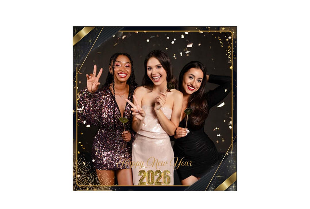 360 New Year Party Celebration Overlay for Company Parties, Family ...