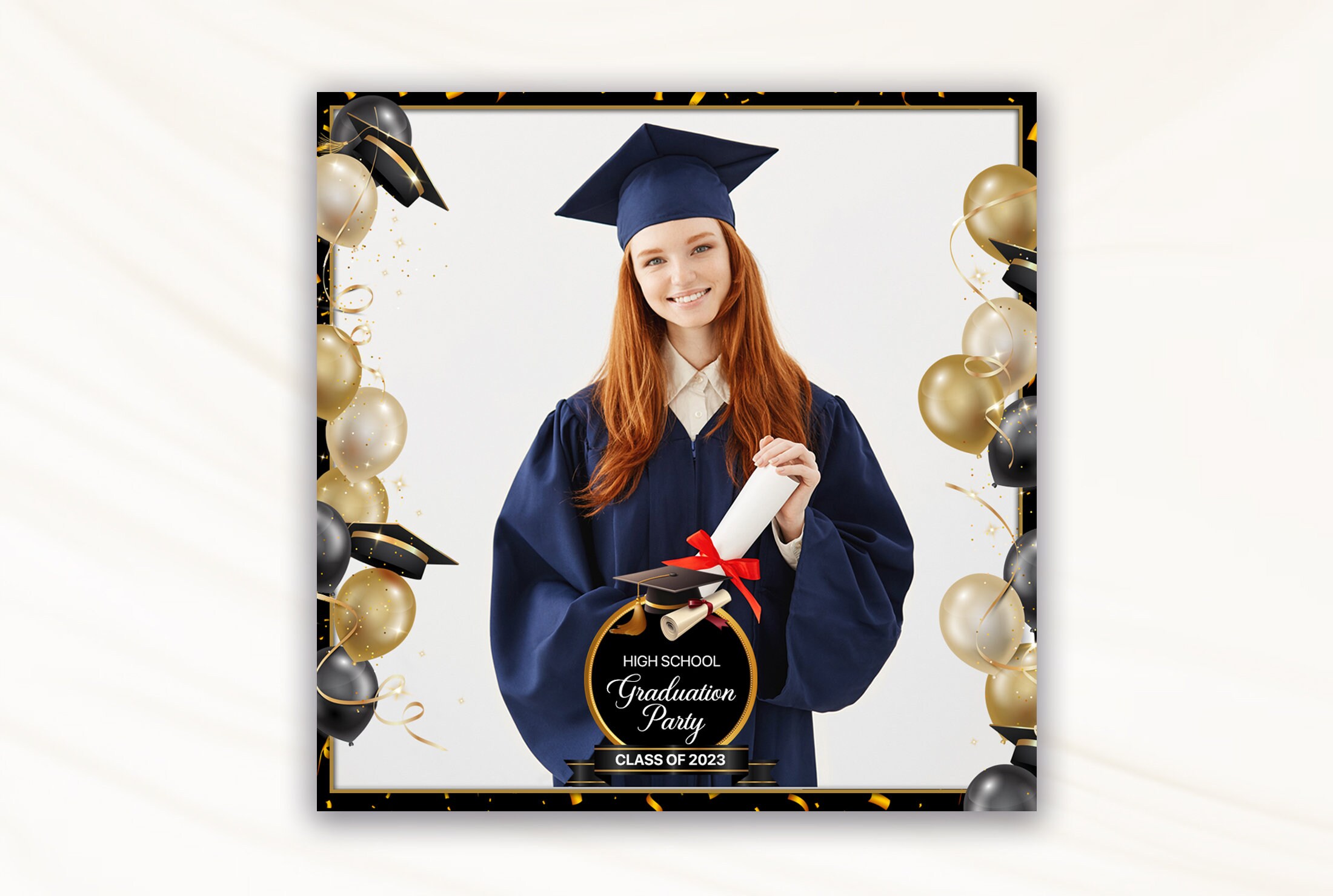 360 Graduation Black and Gold Overlay - Etsy