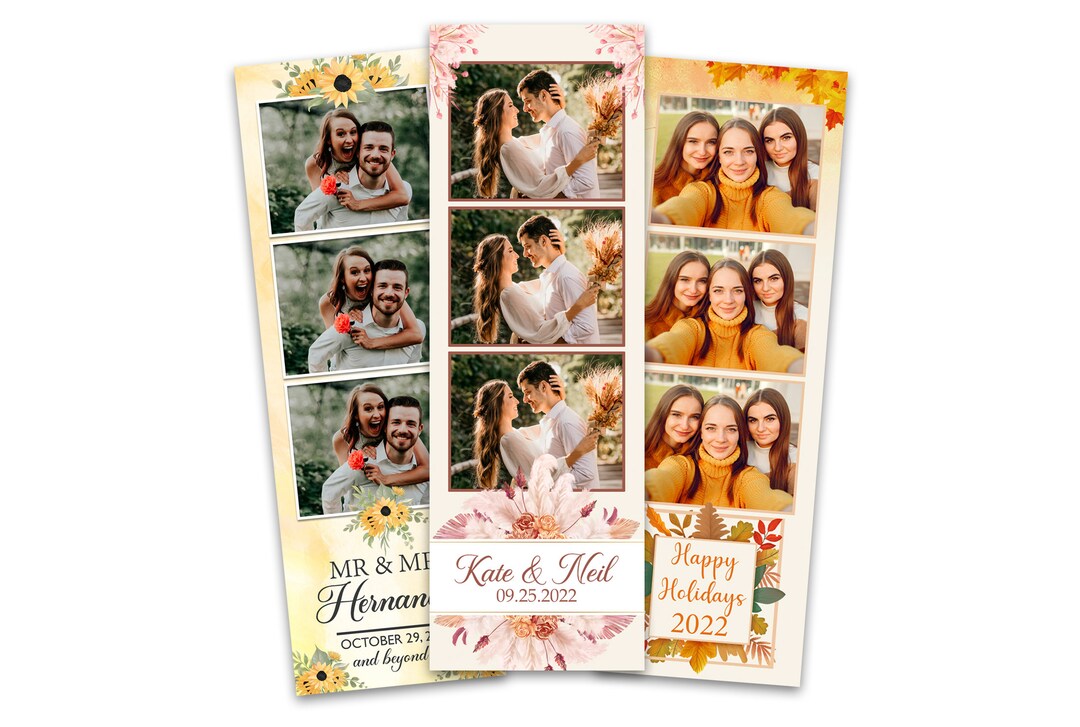 Custom 2x6 or 4x6 Photo Booth Template Overlay - Etsy