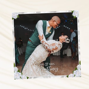 360 White Roses Wedding Photo Booth Overlay for Touchpix Elegant ...
