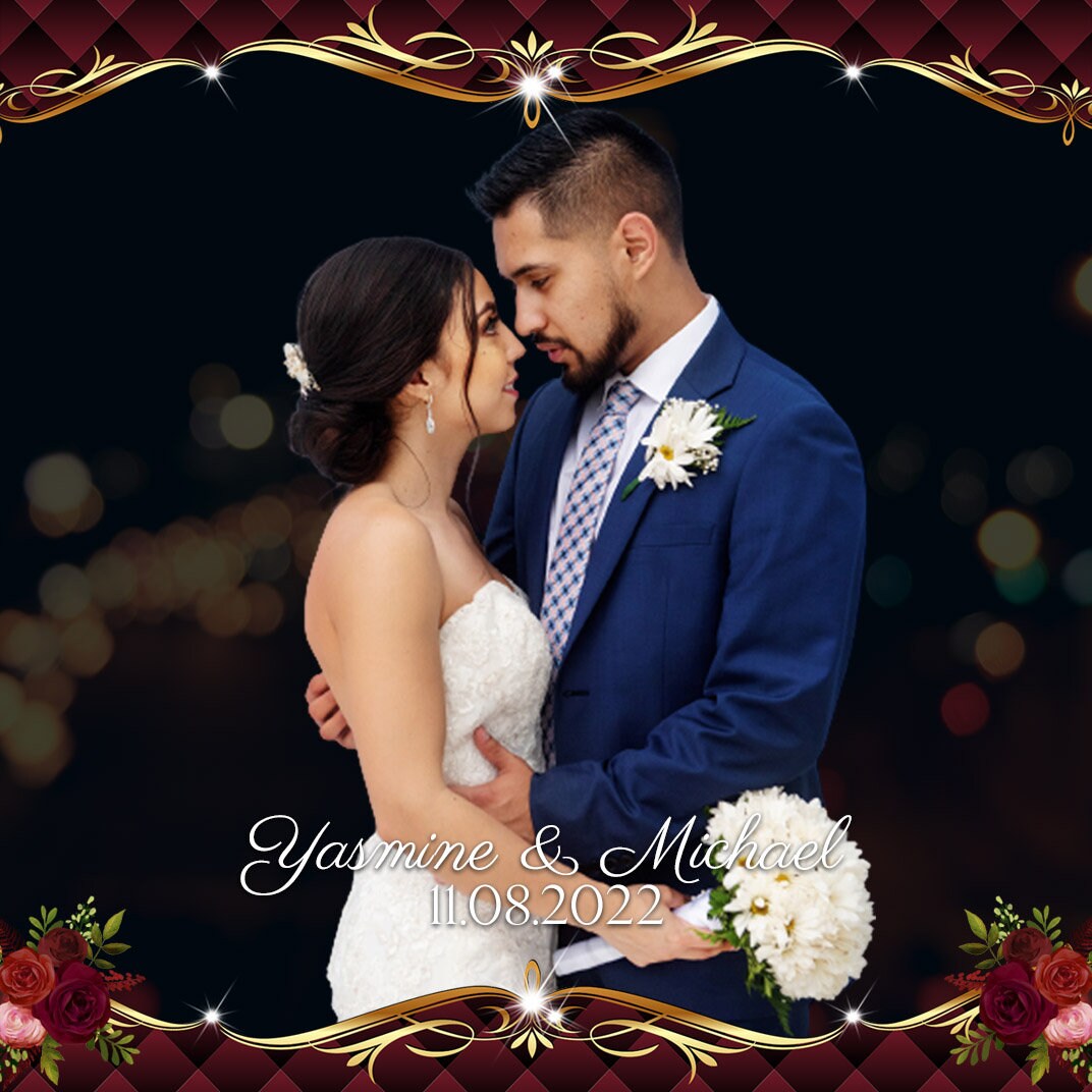 Burgundy 360 Overlay Photo Booth Overlay for Wedding, Anniversary ...