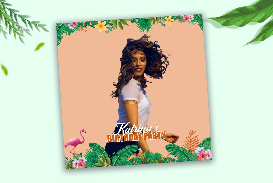 Tropical Leaves 360 Overlay Summer Beach Vibe for Birthdays, HOCO Party ...