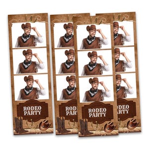 Rustic Cowboy 2x6 Photo Booth Template for Rodeo Western Parties ...