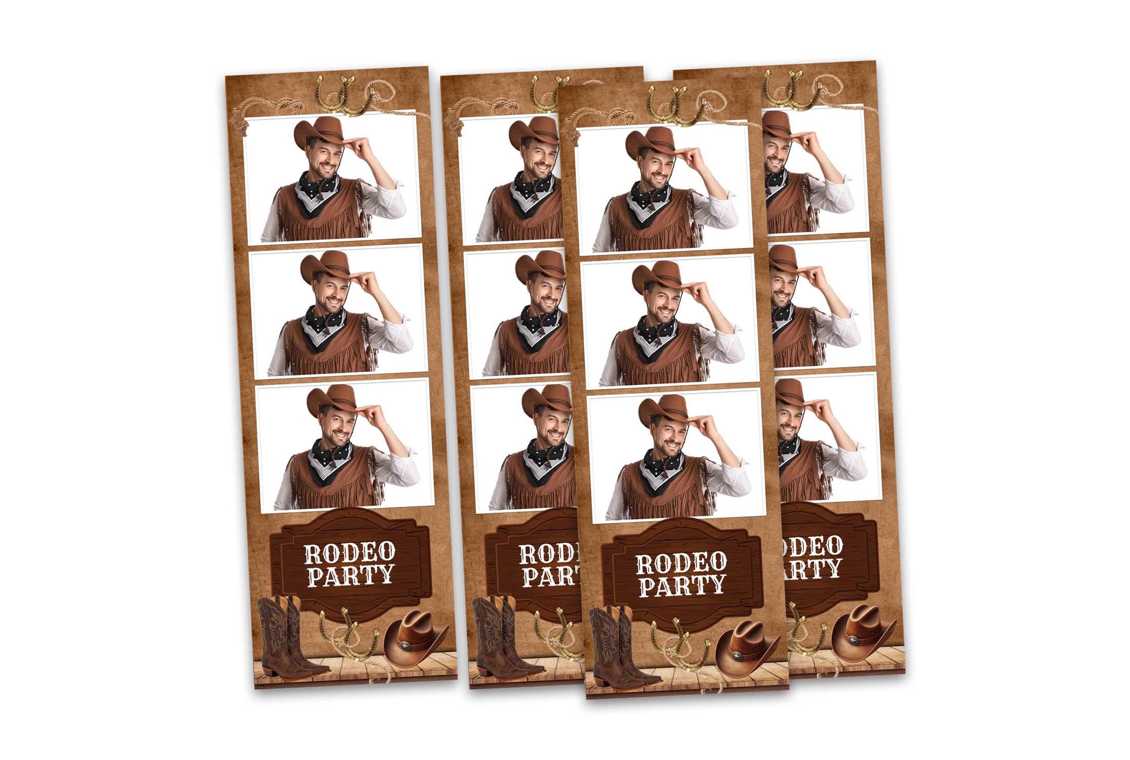 Rustic Cowboy 2x6 Photo Booth Template for Rodeo Western Parties ...