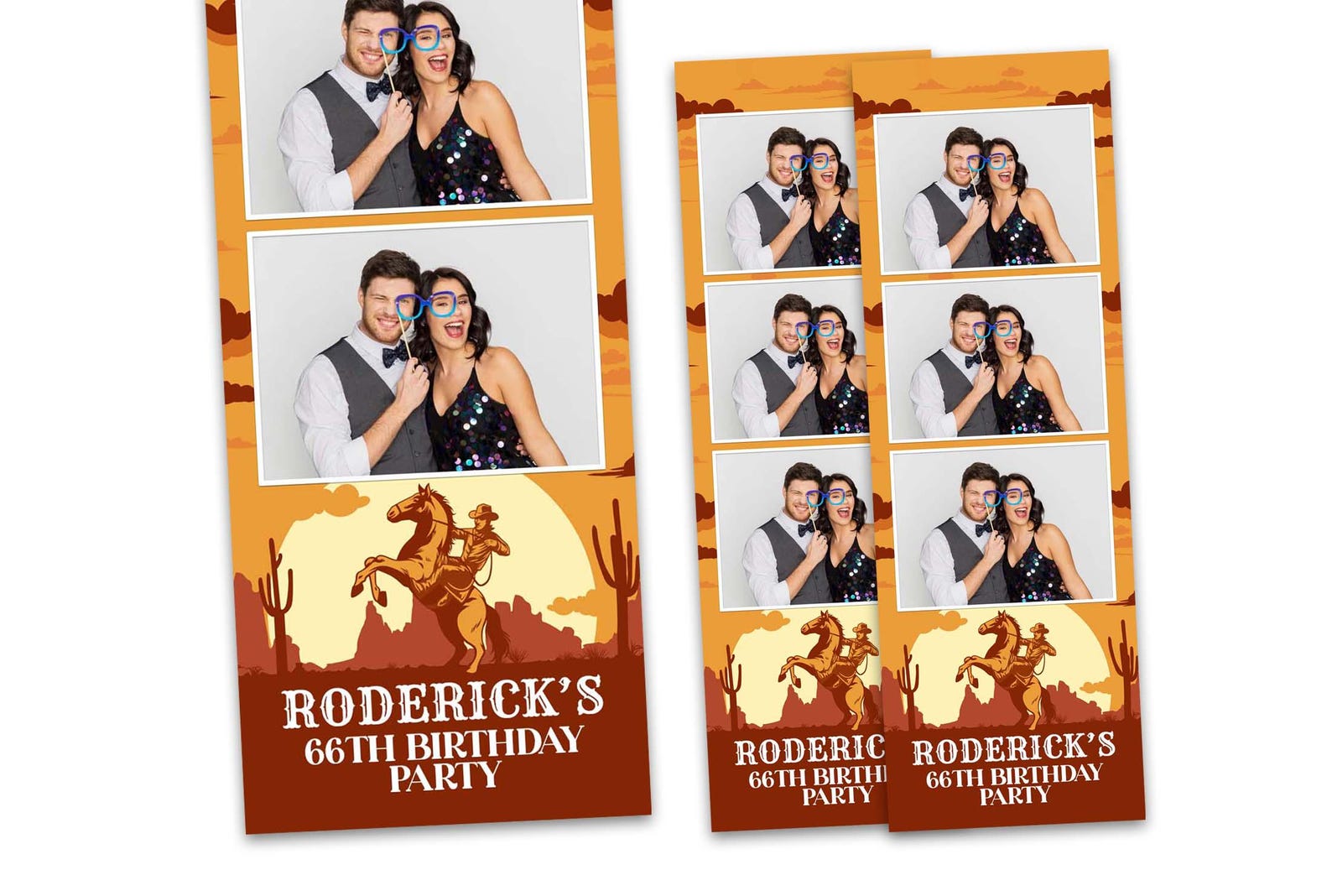 Cowboy Western 2x6 Photo Booth Template for Birthdays, Homecoming/hoco ...