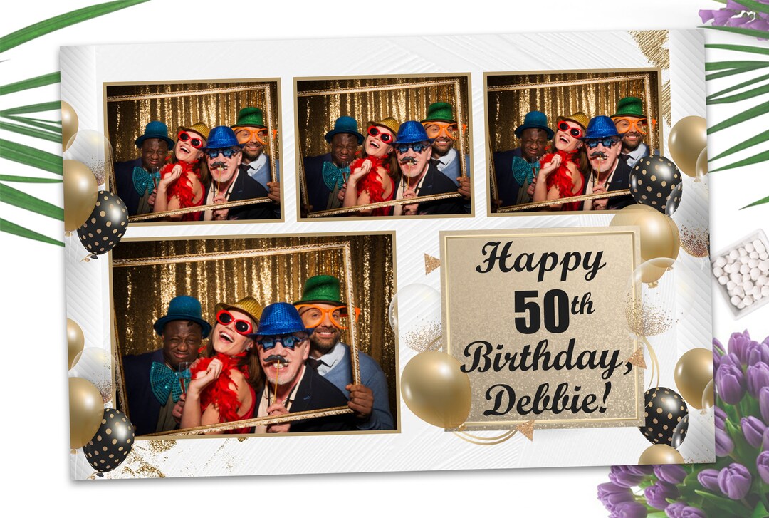 4x6 White Gold Overlay for 50th 60th 65th Birthday - Etsy