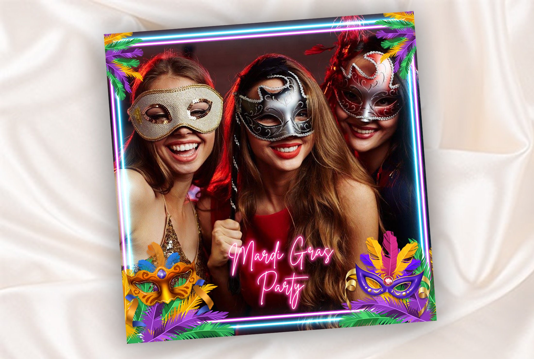 Mardi Gras 360 Photo Booth Overlay for Prom, Homecoming HOCO, Bat ...