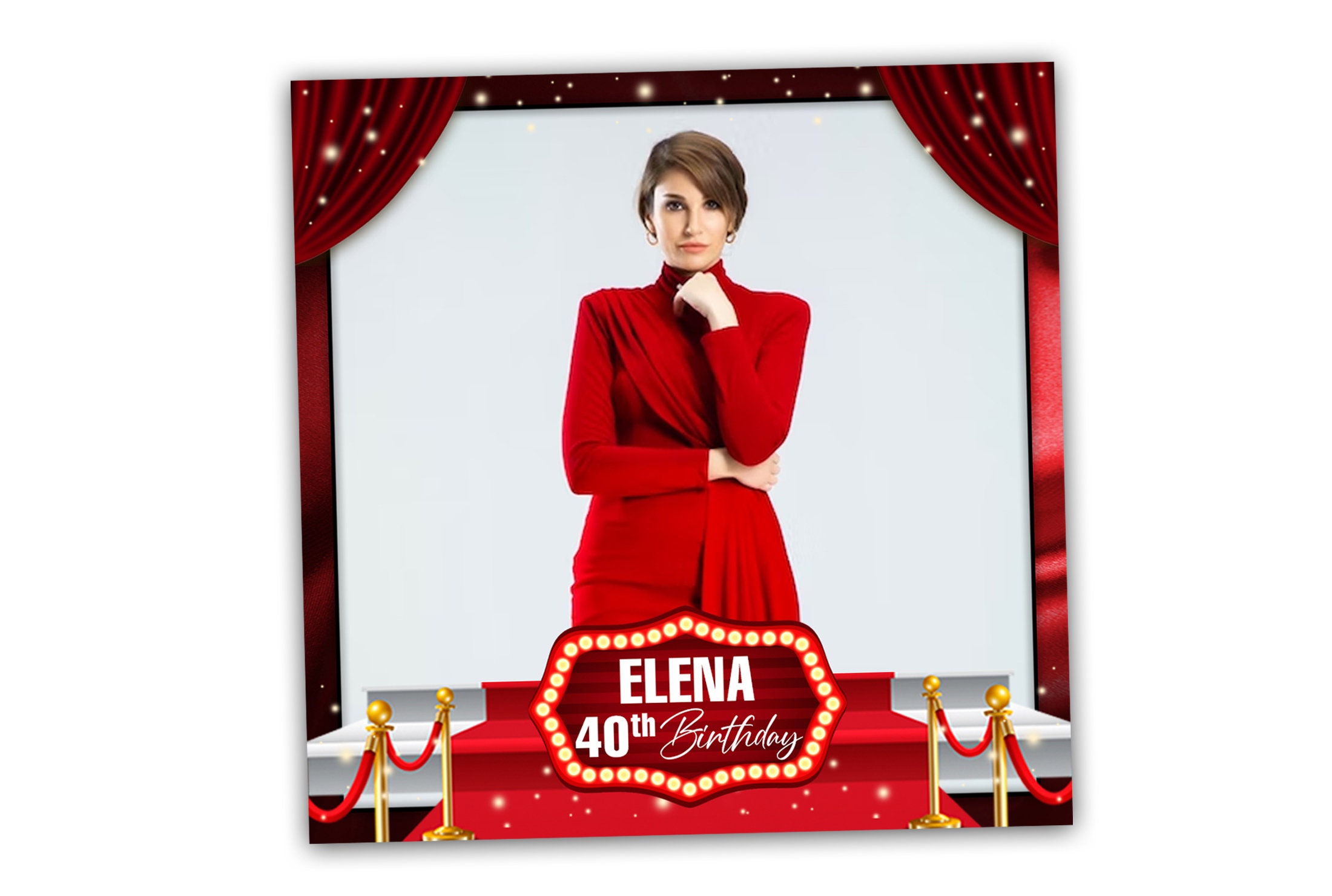 Hollywood Red Carpet 360 Overlay Photo Booth Template - Etsy