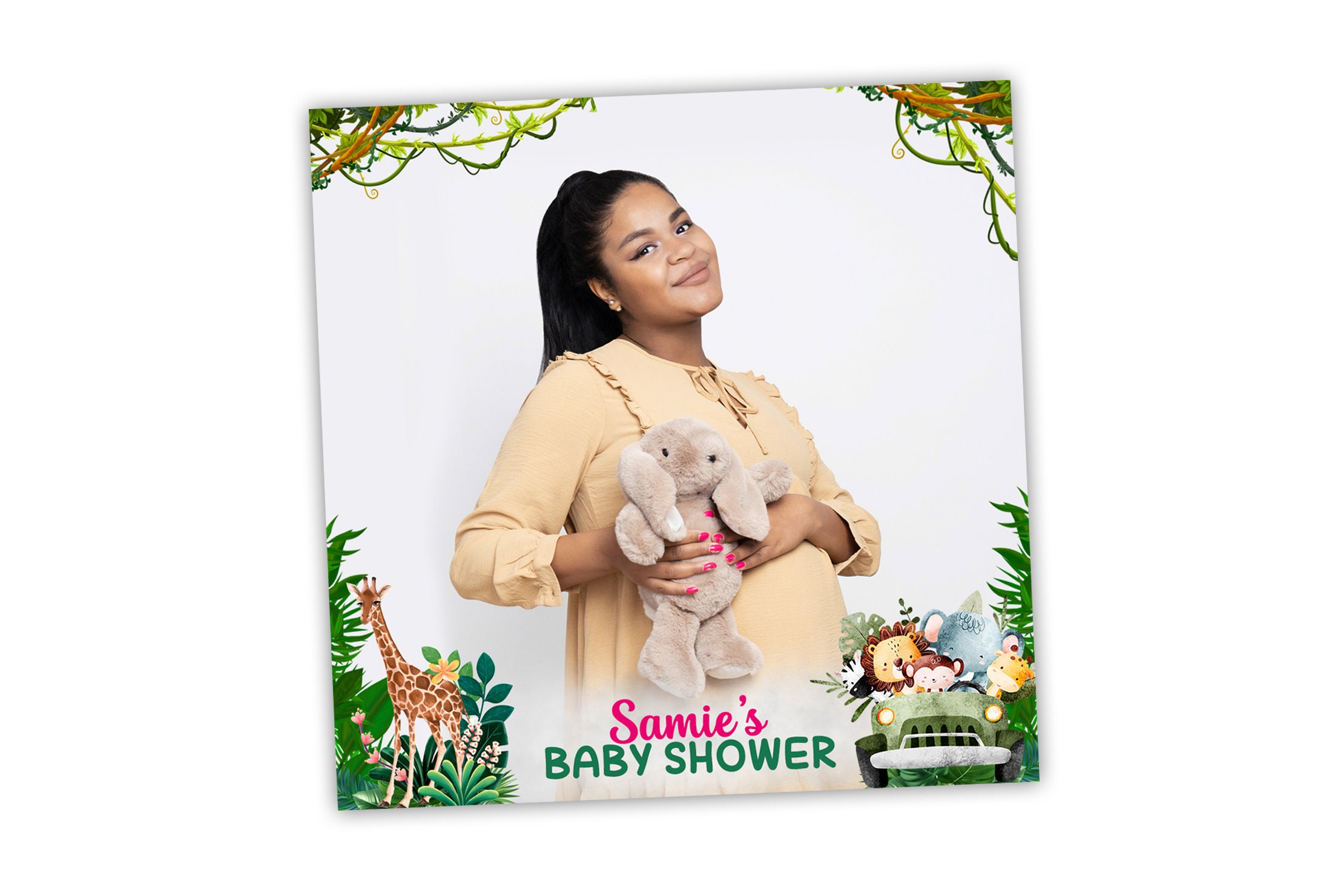 360 Baby Shower With Safari Jungle Animals Overlay for Photo Booth ...