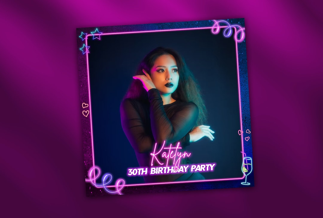 Neon Glow 360 Photo Booth Overlay for Birthdays, Homecoming or HOCO ...