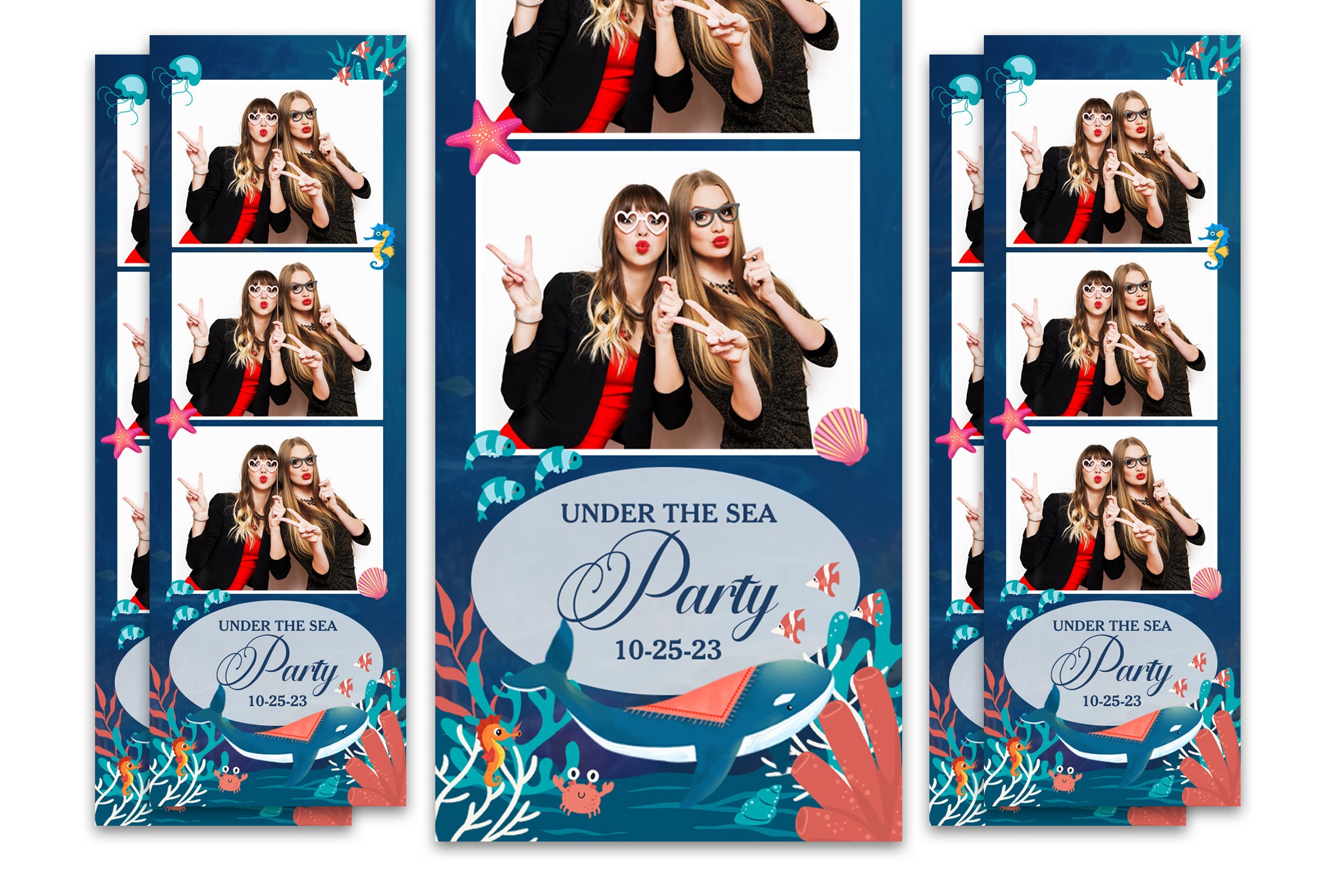 2x6 Under the Sea Party Photo Booth Template for HOCO, Kids Party, and ...