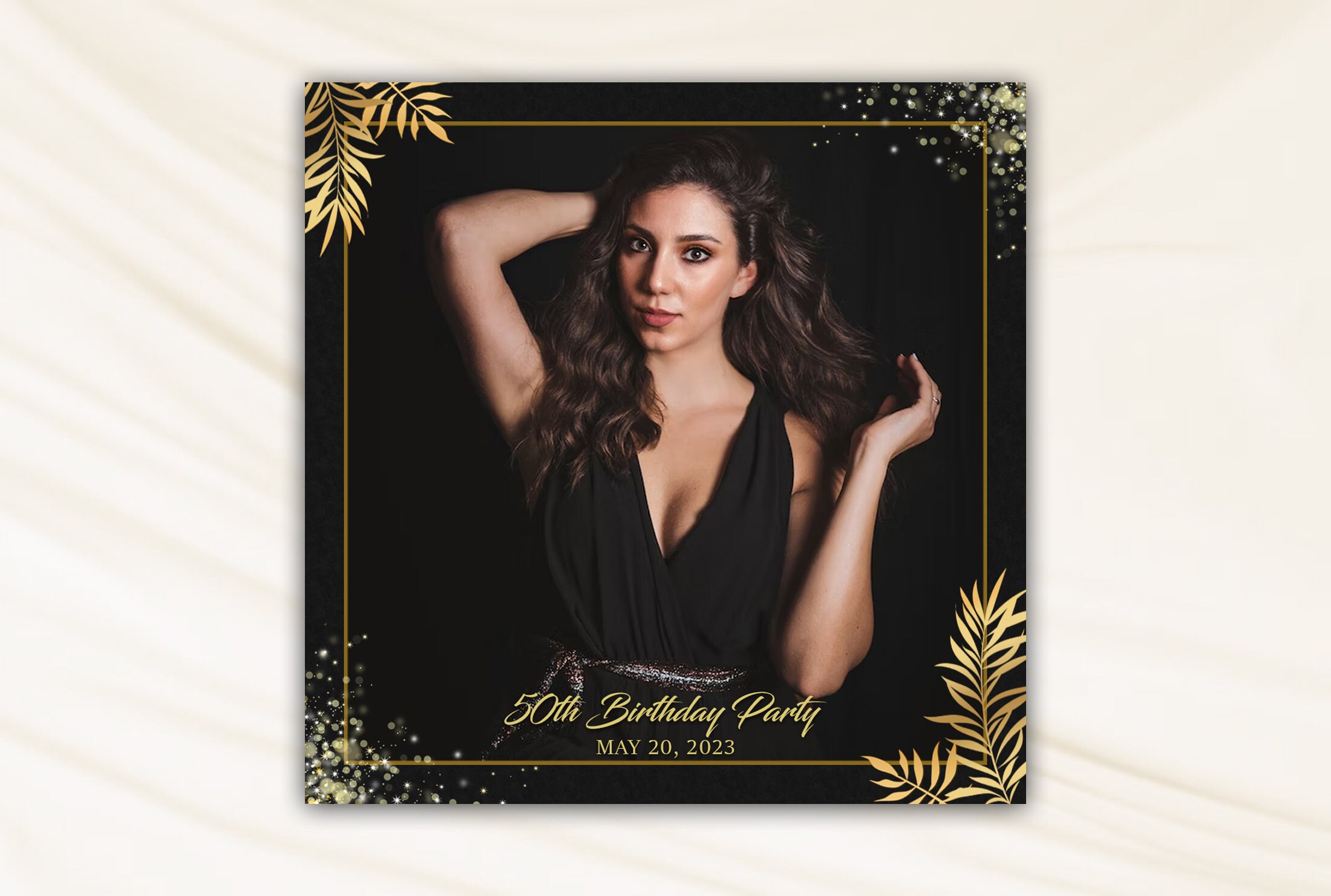 Black and Gold 360 Overlay for 50th and 60th Birthday - Etsy