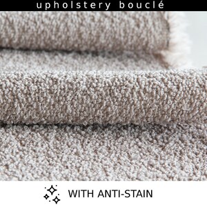 Cream Ivory White Boucle Fabric by the Meter or by the Yard for Modern ...