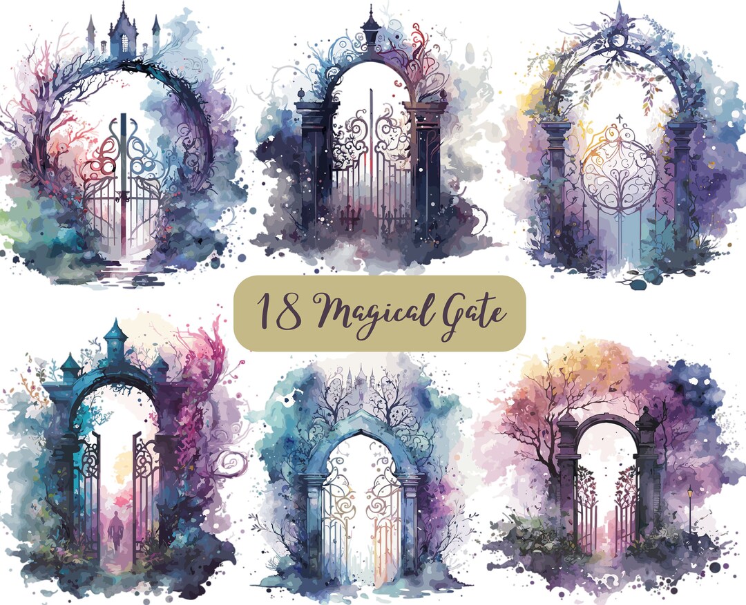 18 PNG Watercolor Fantasy Gate Clipart Gate Clip Art - Etsy Australia