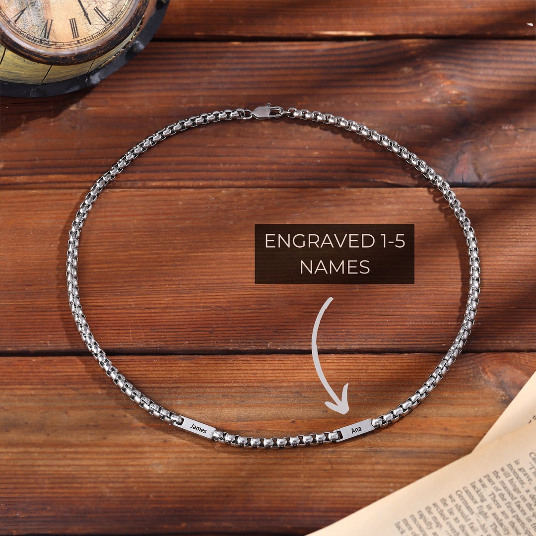 Men Necklace: Cuban Link Chain - Silver Chains for Men - Mens Chains ...