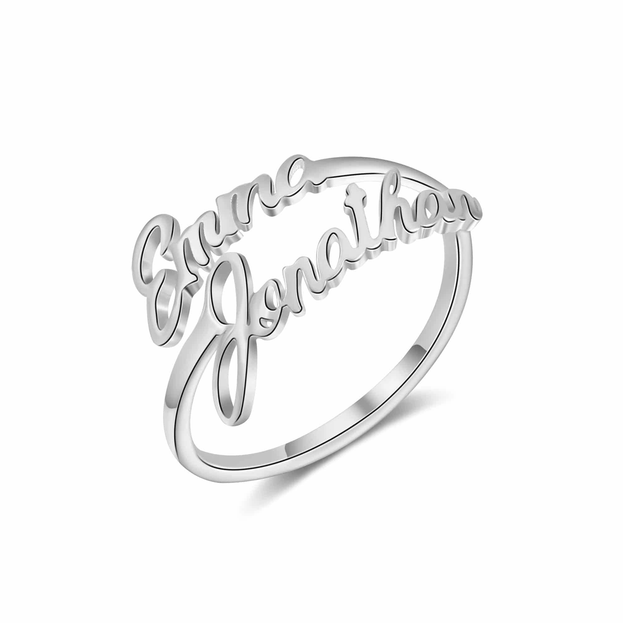 Forever Together Couple Name Ring - Personalized Two Names Ring for Him ...