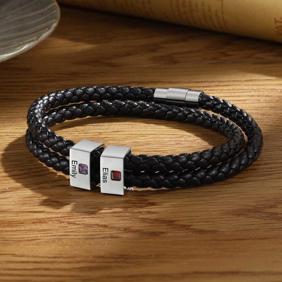 Men's family birthstone bracelet store