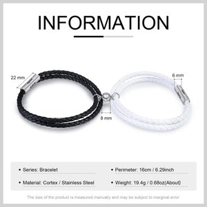 Magnetic Bracelet for Couple - Ldr Name Bracelet - Engraved Bracelet ...