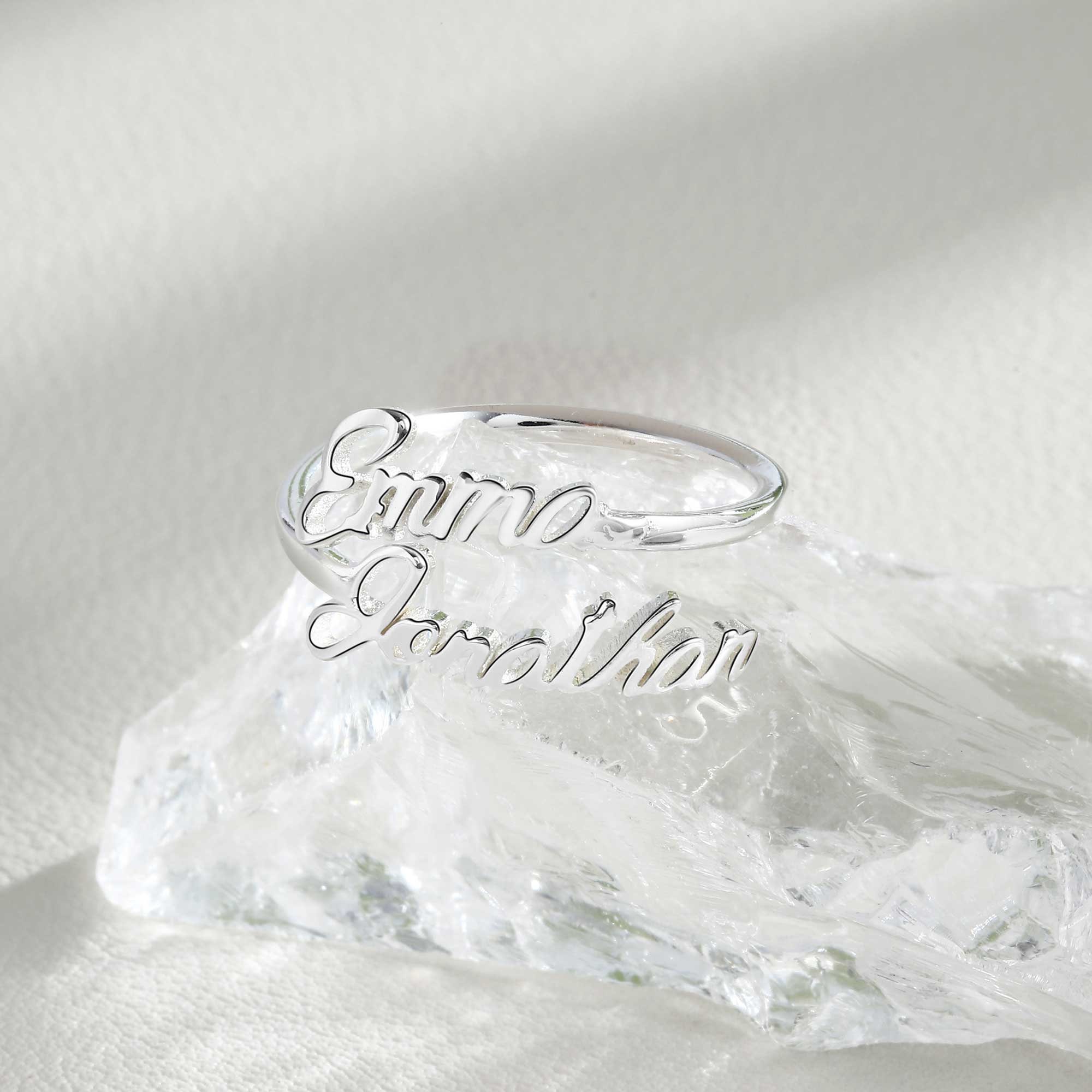 Forever Together Couple Name Ring - Personalized Two Names Ring for Him ...