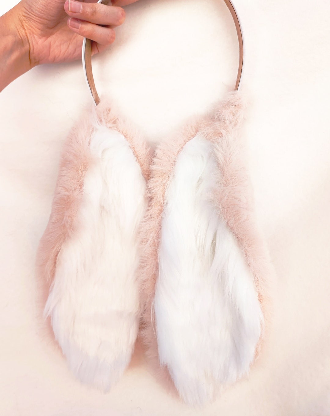 Rabbit Pink Ears Cute Pastel Pink Rabbit Pastel Lolita Cosplay Anime ...