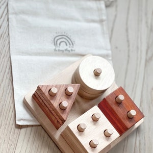Sort and Stack Peg Puzzle shape Puzzle Wooden Puzzle - Etsy
