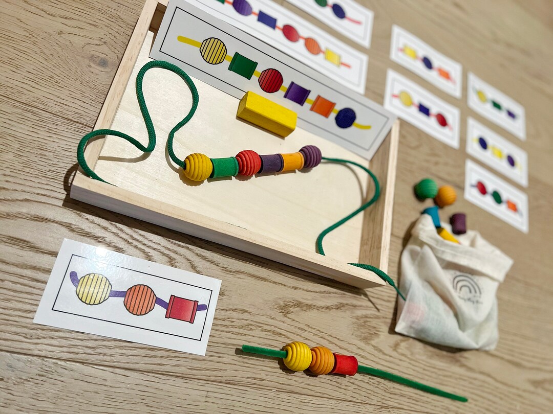 Wooden Lacing Bead Set - Etsy